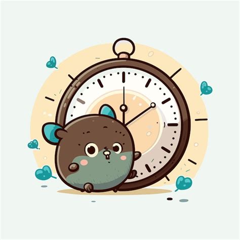 Premium Vector Vector Cute Oclock Cartoon Style