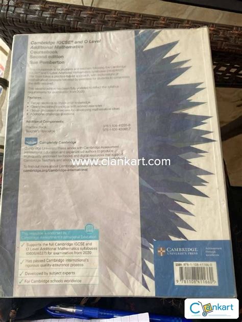 Buy Cambridge Igcse And O Level Additional Mathematics Coursebook Book In Good Condition At