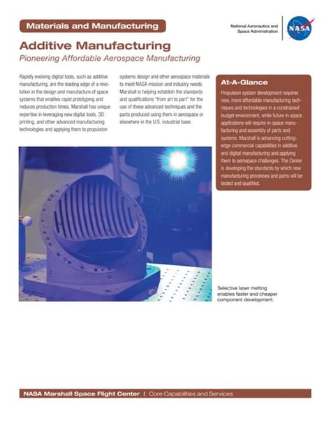 Nasa Additive Manufacturing Pdf