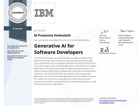 Generativeai Ai Softwaredevelopment Ibm Coursera Prasanna Venkatesh