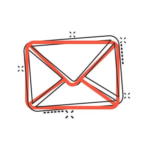 Icône De Message électronique Dans Le Style Comique Illustration De
