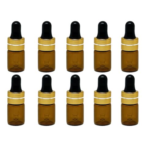 10 Mini Frascos Conta Gotas 2ml Tampa Dourada Luxo Shopee Brasil