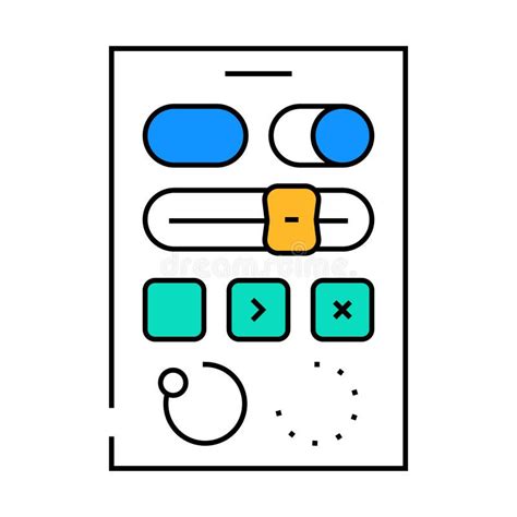 ui kit ux ui design icon color illustration stock vector illustration