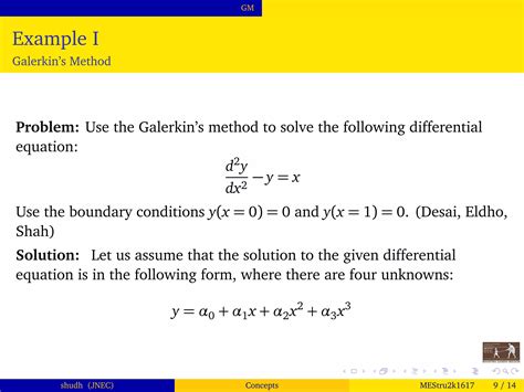 Fem Introduction Solving Ode Bvp Using The Galerkins Method Pdf