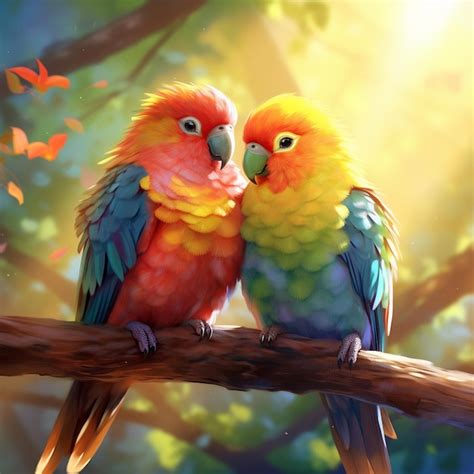 Premium Photo Love Birds Wallpaper