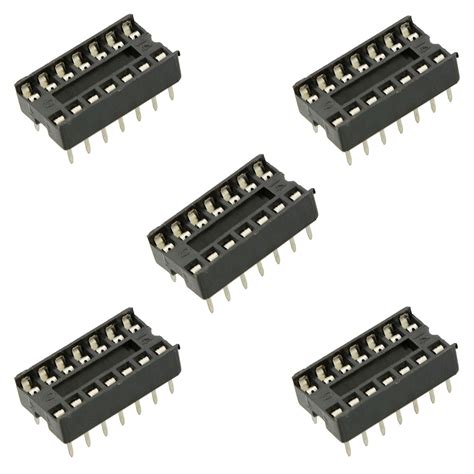 5 X Pcb Low Profile Ic Sockets All Top Notch