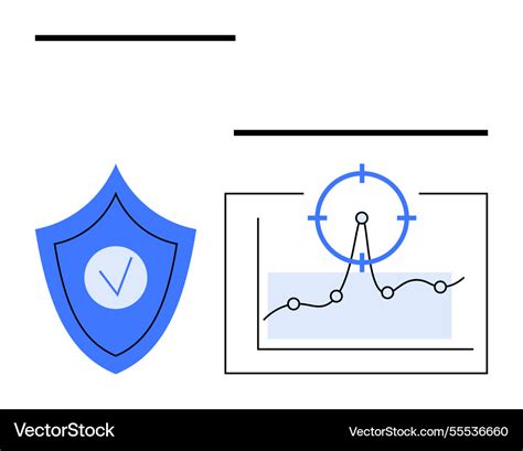 Data Analytics With Security Shield Ensuring Vector Image