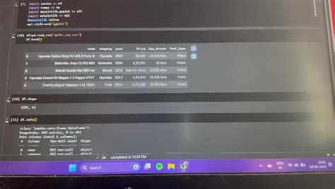 Moses Fernandes On Linkedin Completed The Ml Internship Week2 Task Car