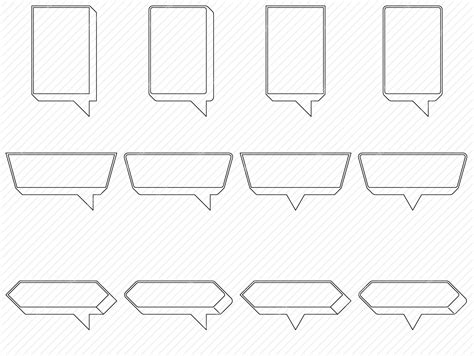Premium Vector Line Speech Box Speech Box Set Frame For Message Box For Message