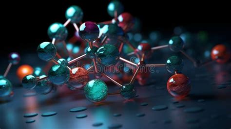 3d Illustration Of Molecule Model Science Background Stock Illustration Illustration Of Atom