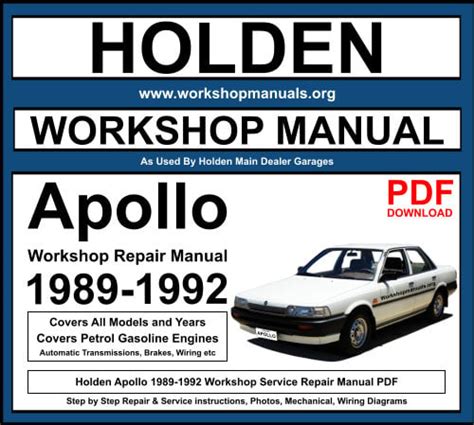 Holden Apollo Workshop Repair Manual 1989 1992 Download Pdf