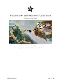 Raspberry Pi Zero Headless Quick Start Adafruit Industries Raspberry Pi Zero Headless Quick