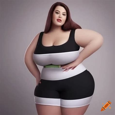 Plus Size Model Showcasing Fashionable Attire On Craiyon