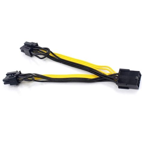 Eps Cpu 8 핀 2 포트 Pcie 8 핀 듀얼 Pci E 6 2 핀 Y 분배기 광부 Gpu 그래픽 카드 전원 공급 장치 케이블 코드 18awg 20cm 가구 부품