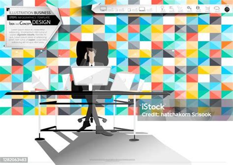 핸드 핸드 비즈니스 태블릿 노트북 컴퓨터 연락처 통신 네트워크 기술 다채로운 배경 지오메트리 아이콘 구름 지구 트로피 3차원 형태에 대한 스톡 벡터 아트 및 기타 이미지