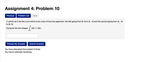 solved assignment 4 problem 10 previous problem list next