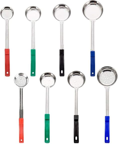 Primelyne Set Of 8 Portion Control Serving Spoons Ladle Set Spoodle 4 Perforated