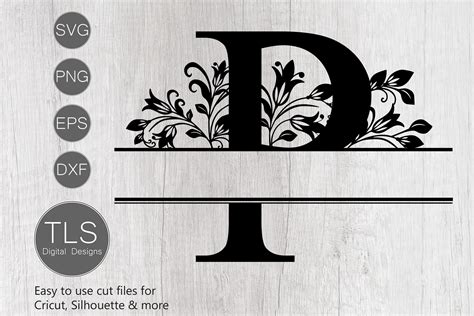 Letter P Split Monogram SVG Split Monogram SVG Letter P Etsy
