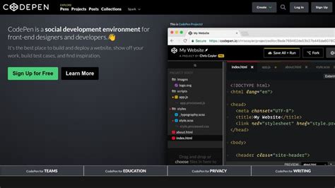 Codepen Landing Page