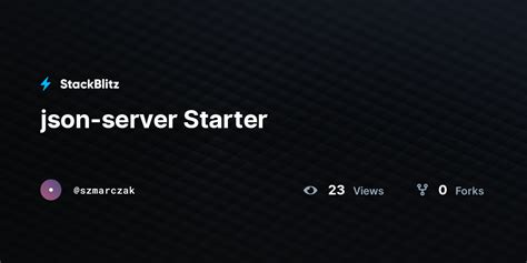 Json Server Starter Stackblitz
