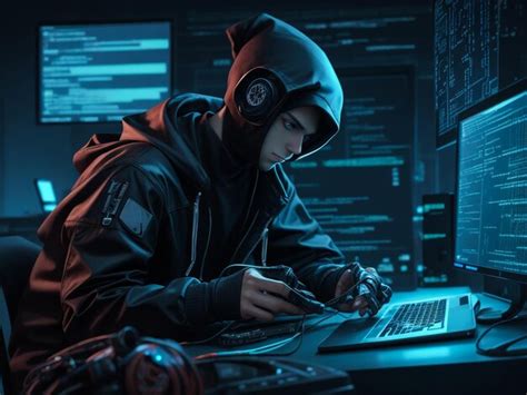 Hacker Usando Computadora Portátil Con Código Html Y Mapa Concepto De