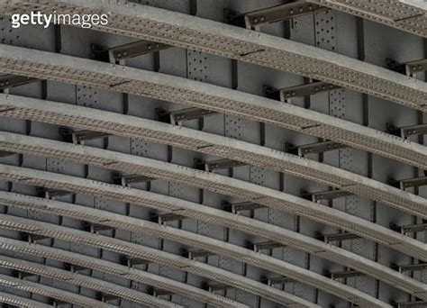 View Of Structure And Beams Under The Curved Steel Bridge 2016372358