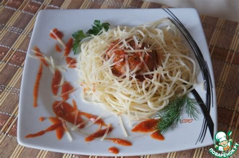 Паста с мясными шариками – кулинарный рецепт
