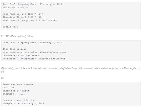 solved 7 18 lab program online shopping cart part 2 0