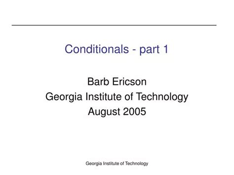 PPT Conditionals Part PowerPoint Presentation Free Download ID