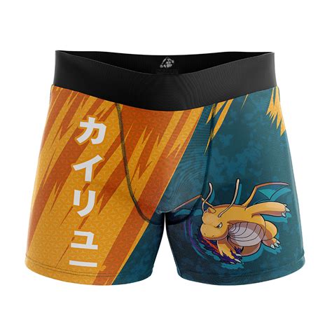 Pokemon Dragonite Attack Boxer Briefs Mens Underwear Animebape