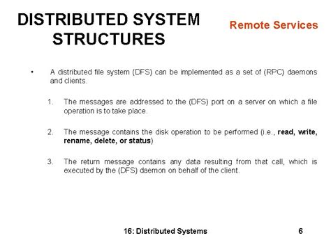 Distributed System Structures Network Operating Systems The Users