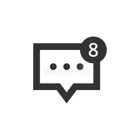 Chat Speech Bubble And Dialog Balloon Line Style Vector Icon Stock