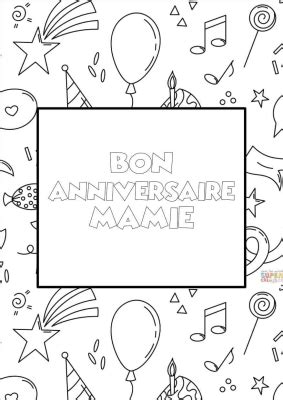 anniversaire mamie rayons de couleurs Dessin à imprimer Gratuit