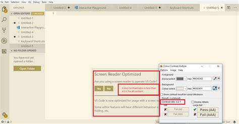 Accessibility A Y Vscode Screenreaderoptimized Colorcontrast
