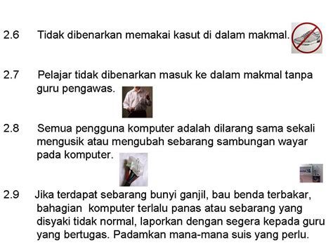 Literasi Komputer Peraturan Makmal Komputer