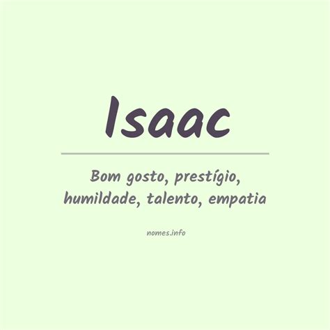 Significado Do Nome Isaac