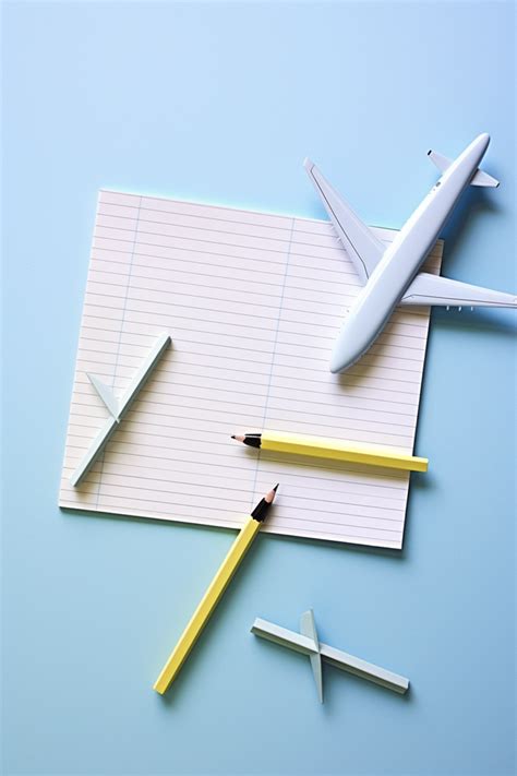 Plane Next To A Notepad Background Wallpaper Image For Free Download