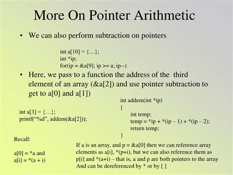 Ppt C Arrays And Pointers Powerpoint Presentation Free Download Id