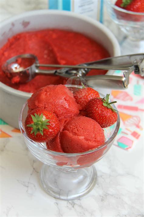 Strawberry Gin Sorbet Janes Patisserie