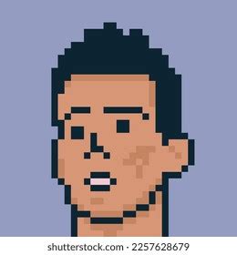 Pixel Art Male Character Assets Attribute Stock Vector Royalty Free