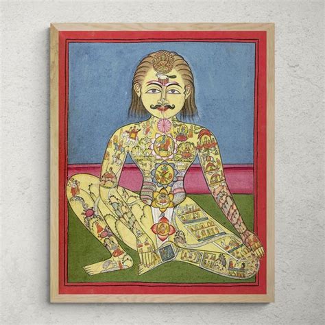 Sapta Chakra Print Kundalini Yoga Tibetan Indian Nadi Etsy