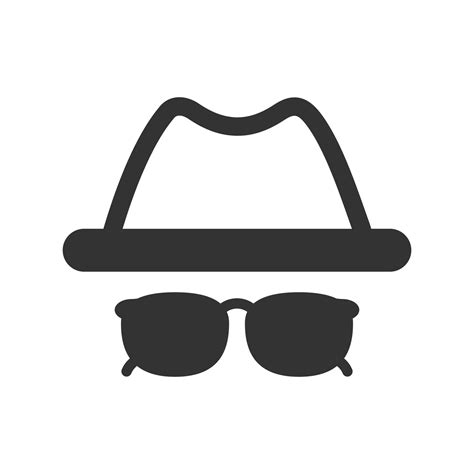 Vector Illustration Of Anonymous Icon In Dark Color And White