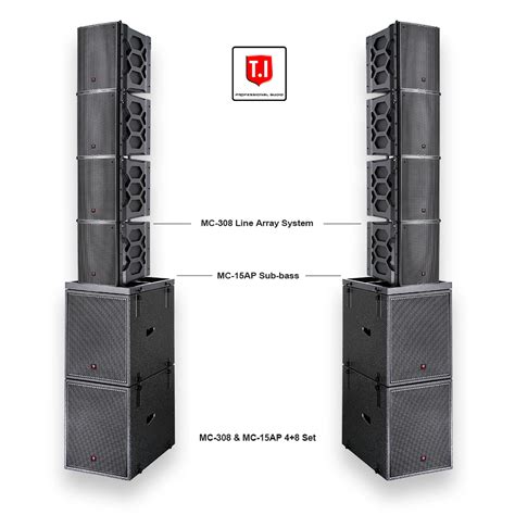 Professional 8 3 Full Range Driver DJ Concert Sound Speaker Column Active Line Array Set