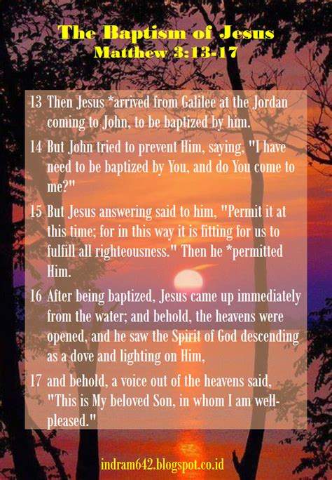 GBI WARAKAS INDAH Matthew The Baptism Of Jesus