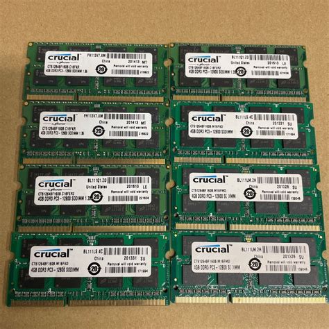 Yahooオークション ヨ20 Crucial ノートpcメモリ 4gb Ddr3 Pc3 1280