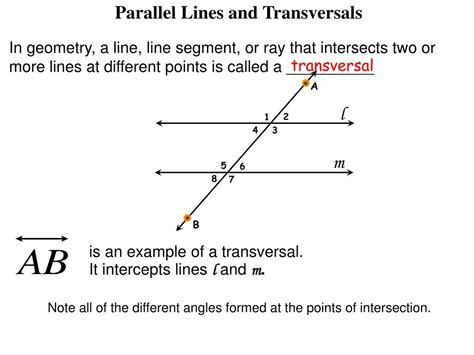 Ppt Lesson 2 6 Parallel Lines Cut By A Transversal Powerpoint Presentation Id 5520122