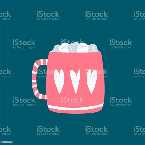 낙서 스타일의 코코아와 마시멜로가있는 귀여운 머그잔 벡터 플랫 일러스트레이션 고립 된 만화 0명에 대한 스톡 벡터 아트 및 기타 이미지 Istock