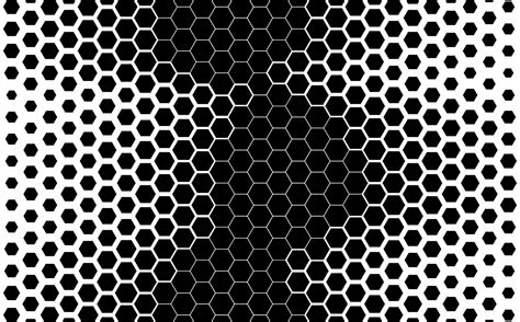 Hexagonal Halftone Pattern Vector Hexagon Pattern Black Isolated On White Background 21875322