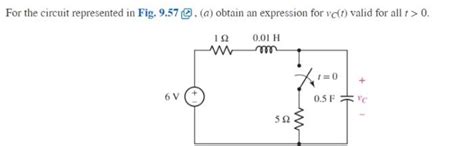 Solved For The Circuit Represented In Fig 9 57 0 A Obtain Chegg