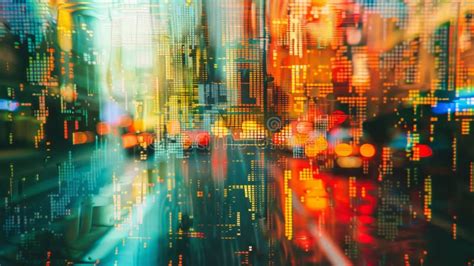 Digital Pixel Noise Abstract Design Stock Illustration Illustration